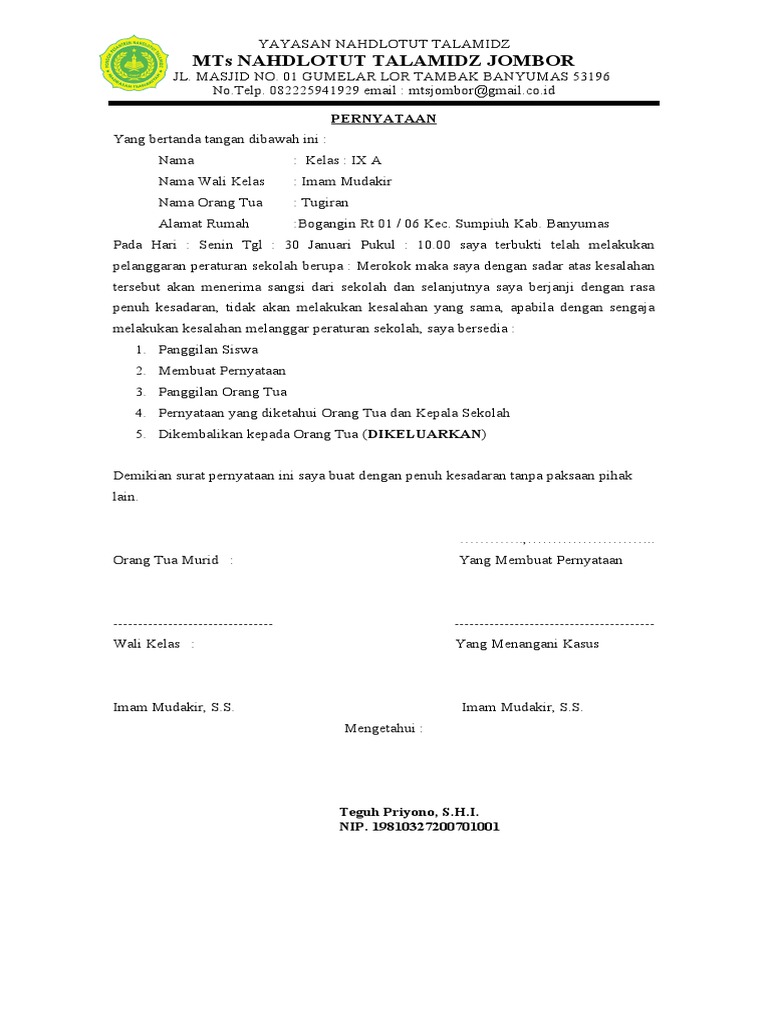 Surat Peringatan 9B | PDF