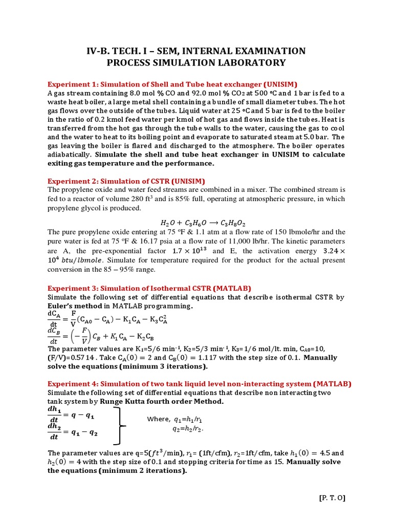 SLab 2022 Internal QP | PDF | Water | Gases