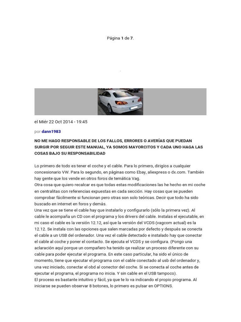 Vag Com Golf mk5 Codificaciones | PDF | Poco | Archivo de computadora