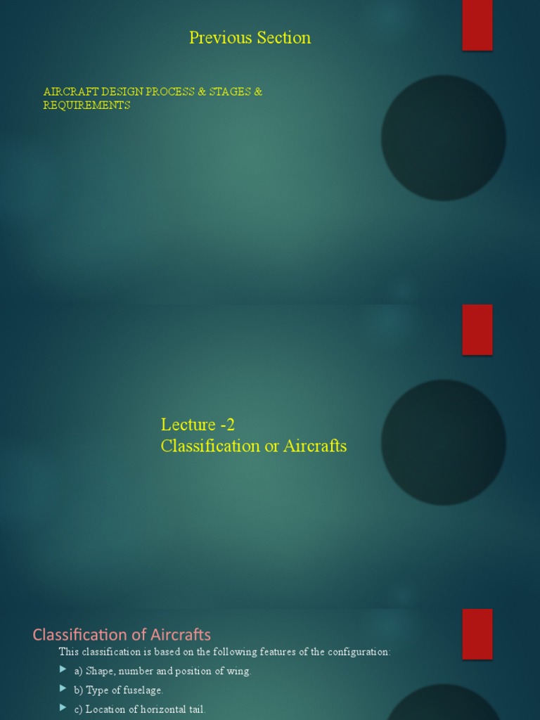 Lecture-2 Classification of Aircrafts | PDF