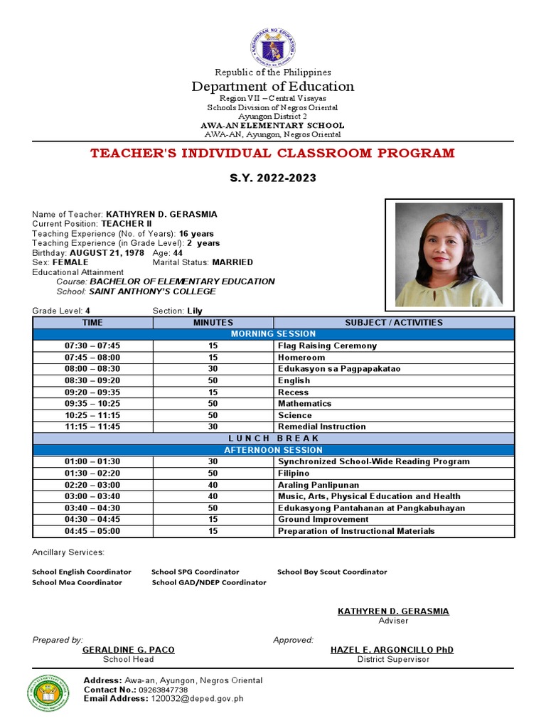 Classroom-Program-template | PDF