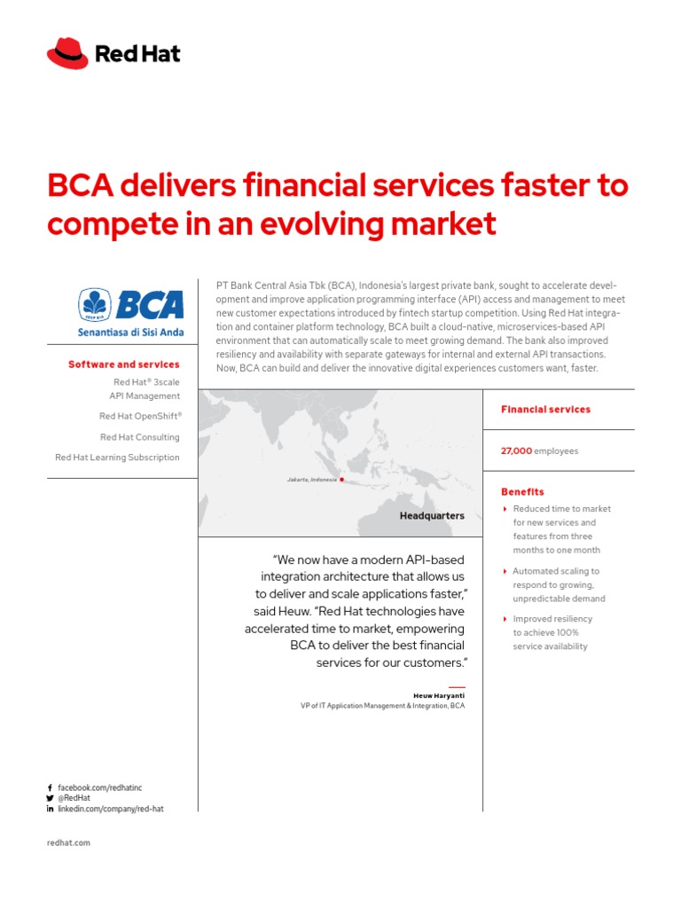 RH Bca Case Study f29864pr 202109 en | PDF | Red Hat | Banks