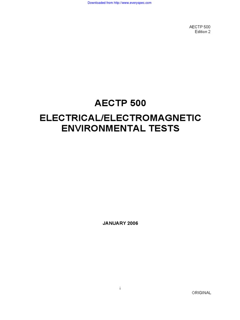 Aectp 500 Emc Tests | PDF