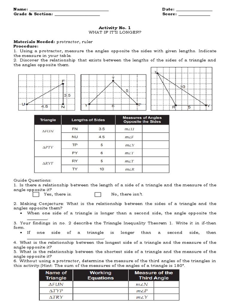 Day2 4 Modular Distance Activity | PDF | Triangle | Length