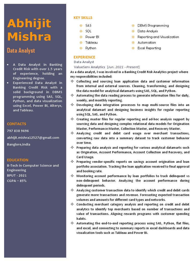 Abhijit Mishra | PDF | Analytics | Data Analysis