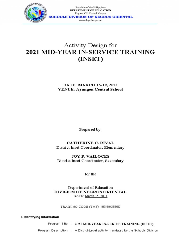 Activity-Design Sample | PDF | Literacy | Teachers