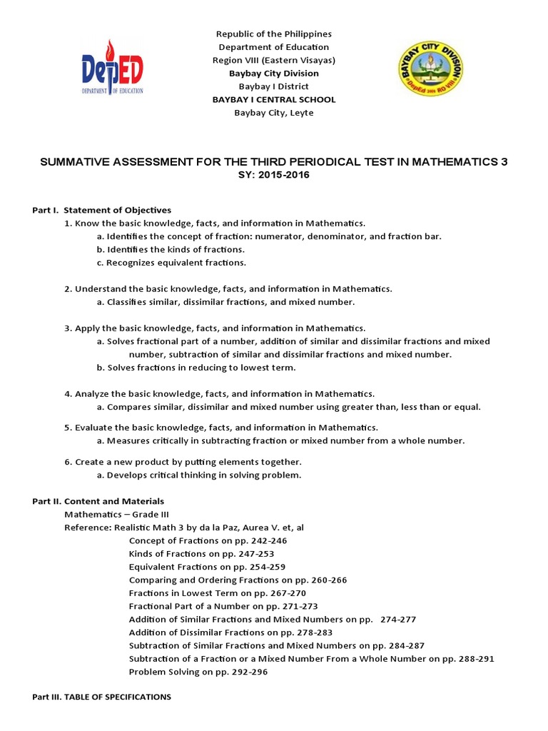 Tos in Math 3 | PDF | Mathematics | Numbers