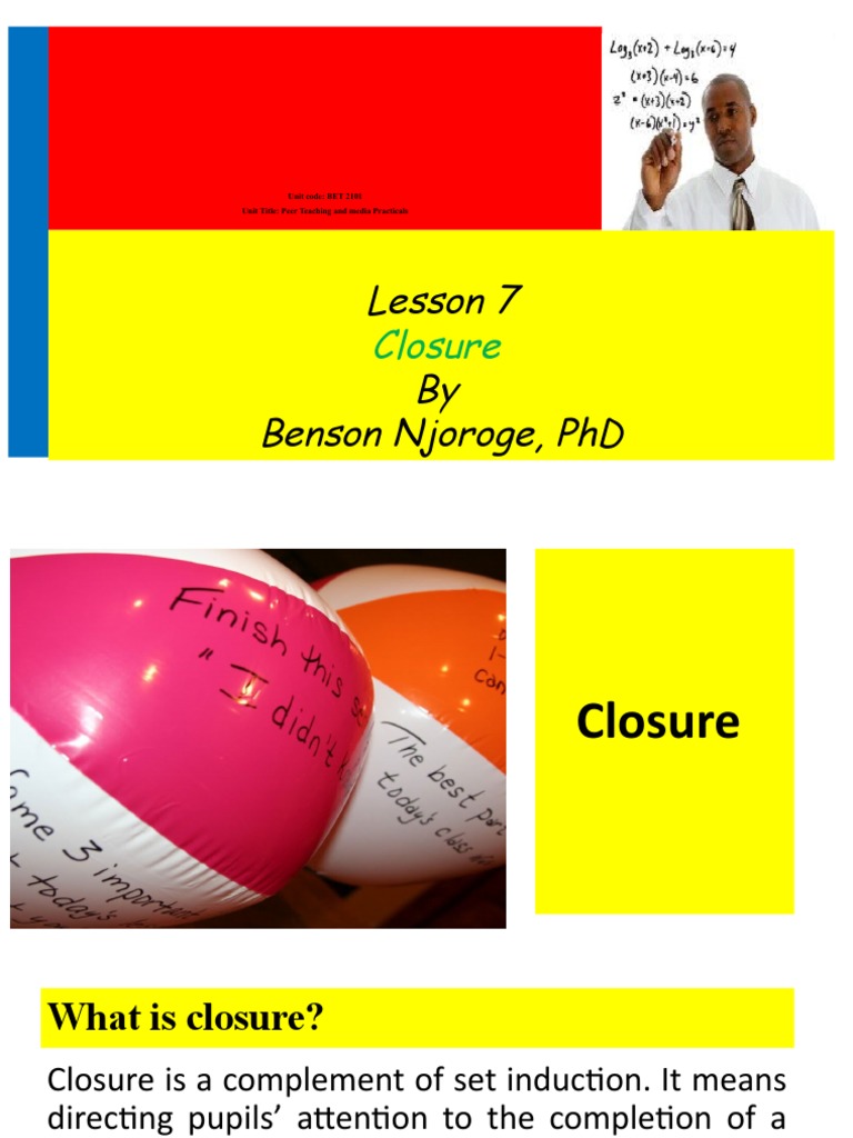 Effective Lesson Closure Techniques | PDF | Teachers | Learning