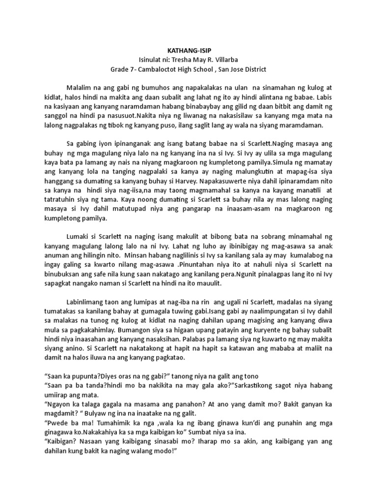 Maikling Kuwento-Kathang-Isip | PDF