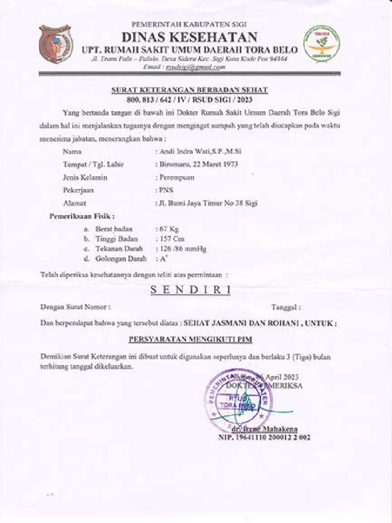 Contoh SKBS+SKBN | PDF