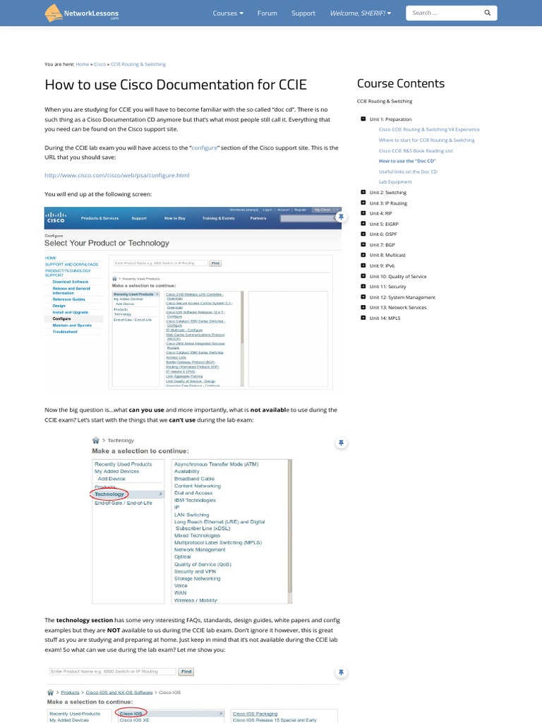 How To Use Cisco Documentation For Ccie | PDF | Networking Standards | Computer Network