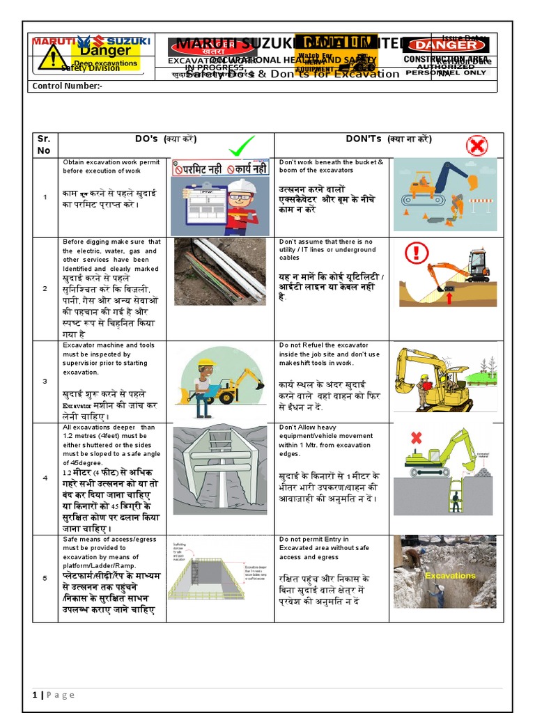 Excavation Do's & Don'ts | PDF