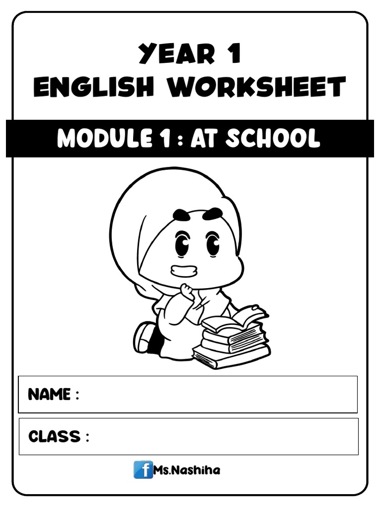 Module 1: at School: Year 1 English Worksheet | PDF | Stationery