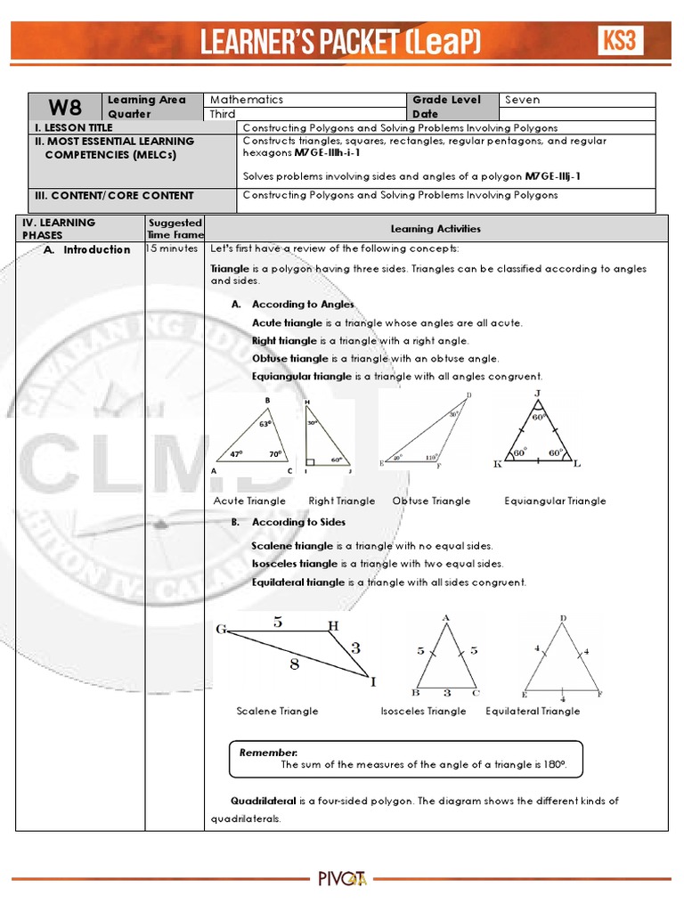 Constructing and Solving Polygon Problems | PDF | Triangle | Rectangle
