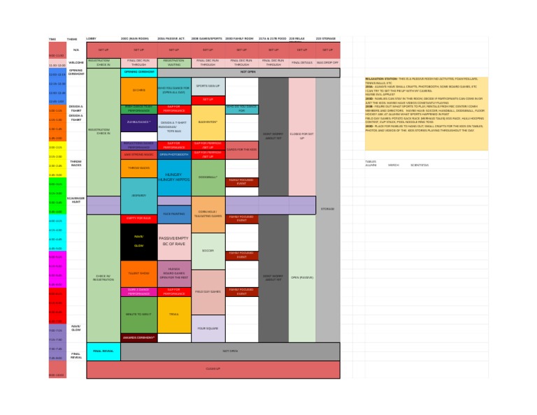 Hootathon 2022 General Schedule - Sheet1 | PDF