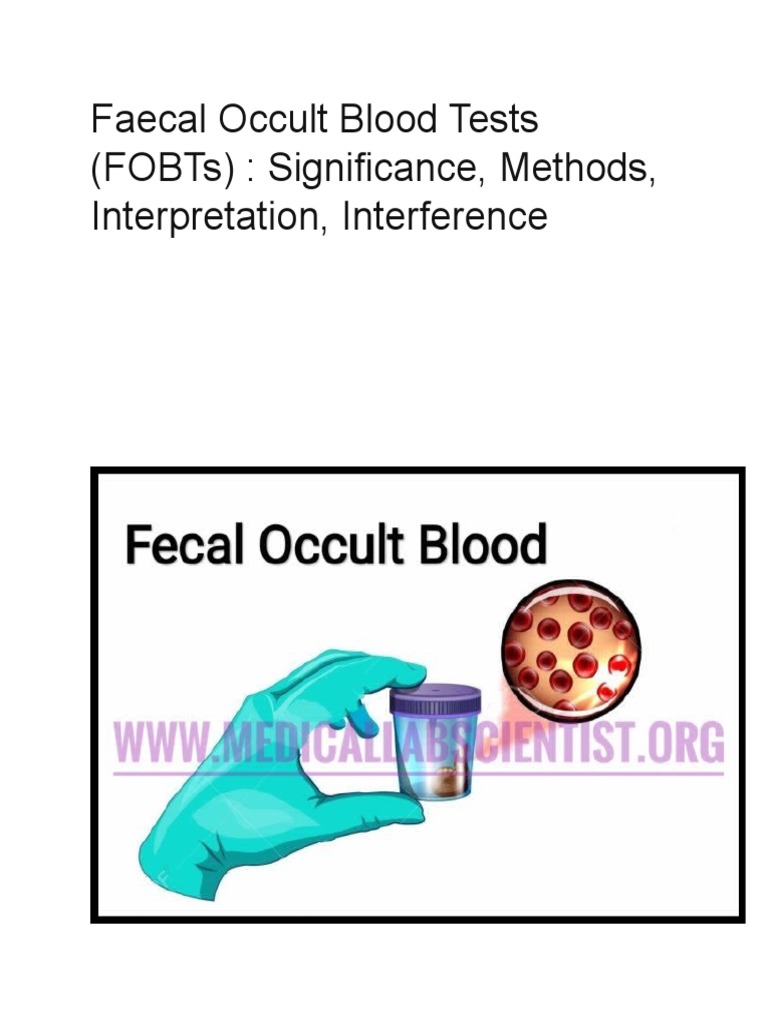 Fecal Occult Blood Test Procedures | PDF | Medical Specialties ...