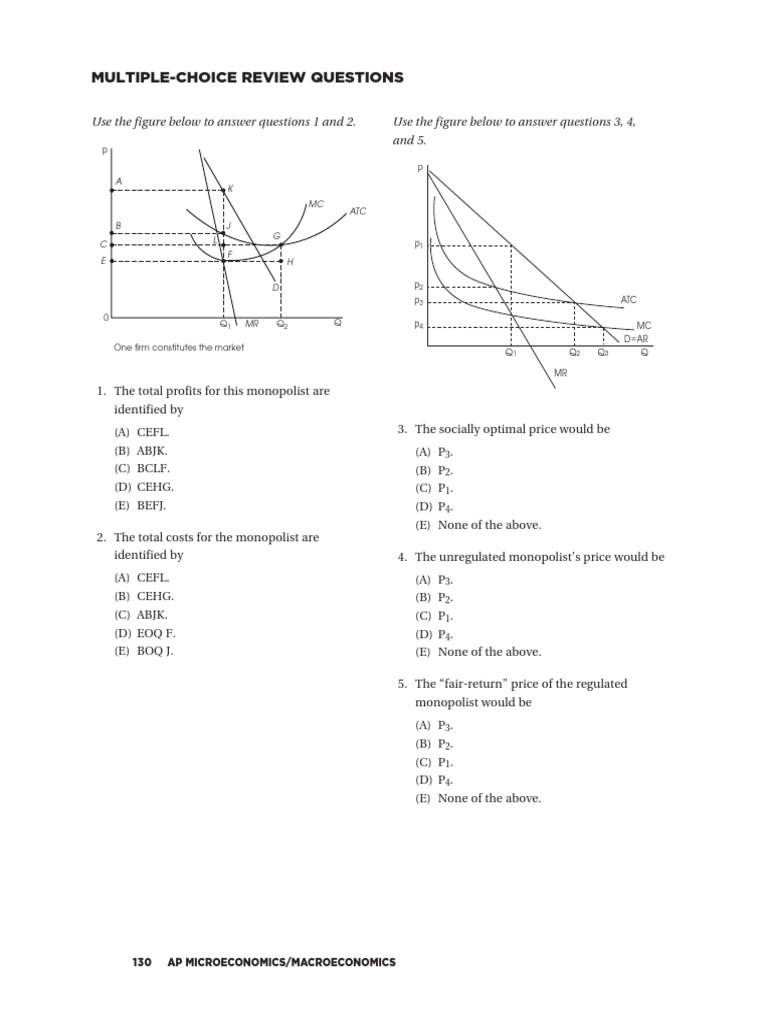 Multiple-Choice Review Questions | PDF | Labour Economics | Monopoly