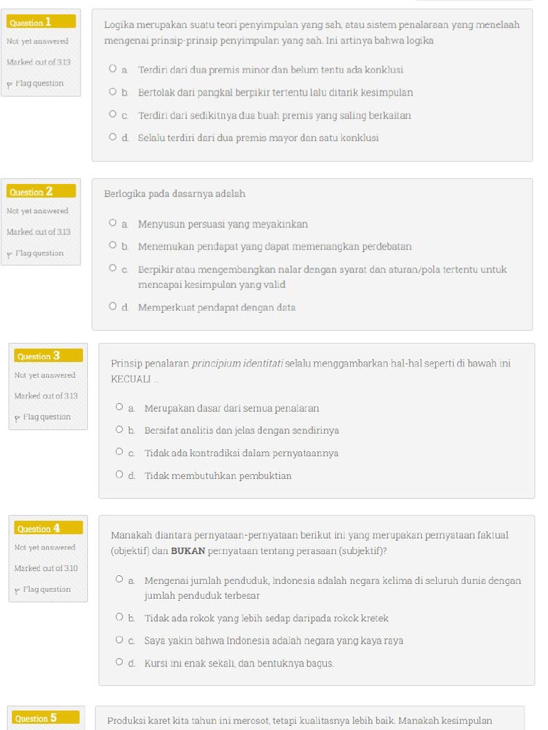 UTS Logika Berpikir Kritis (MKWU) | PDF