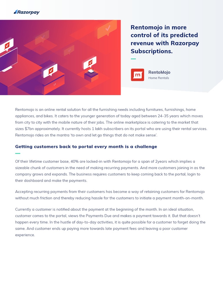 Razorpay - RentoMojo Case Study | PDF | Subscription Business Model ...
