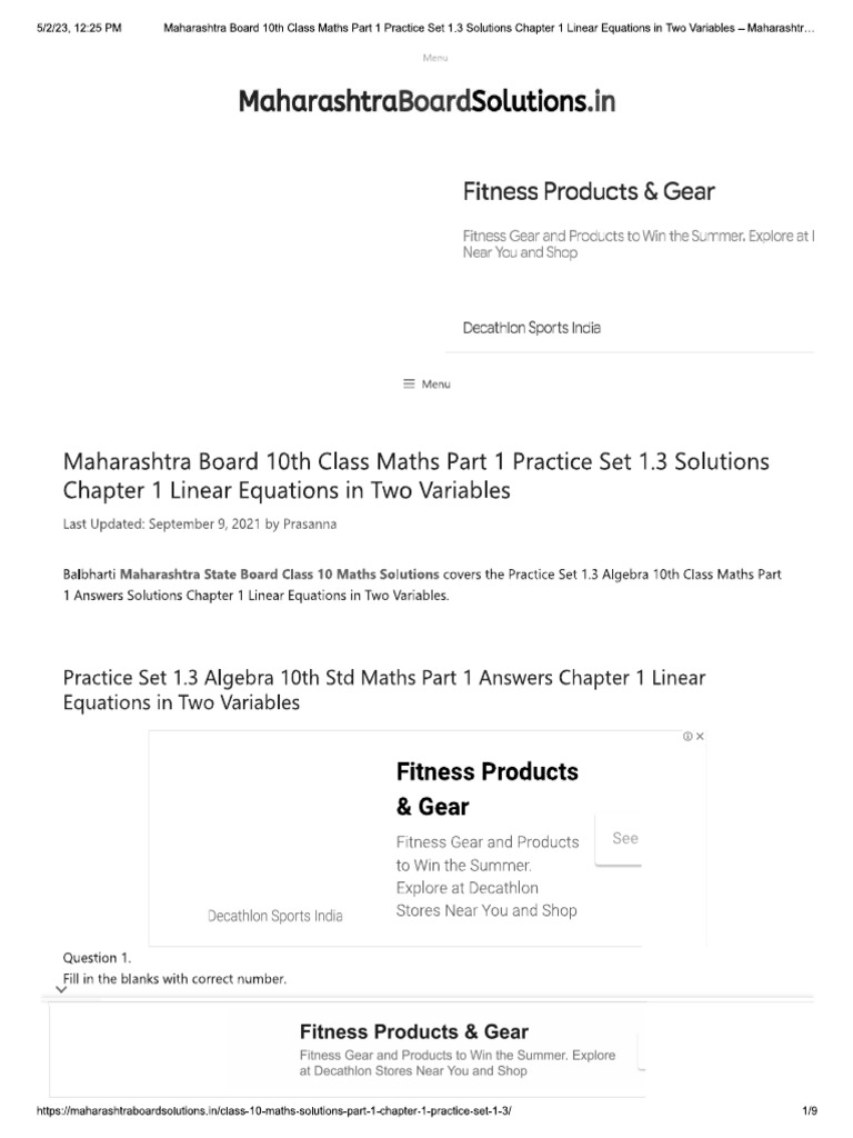 Math 1 Ps 1.3 | PDF