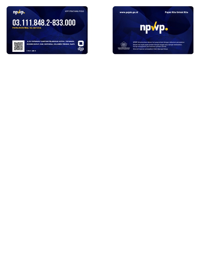 Prima Morowali Sejahtera: KPP Pratama Poso | PDF