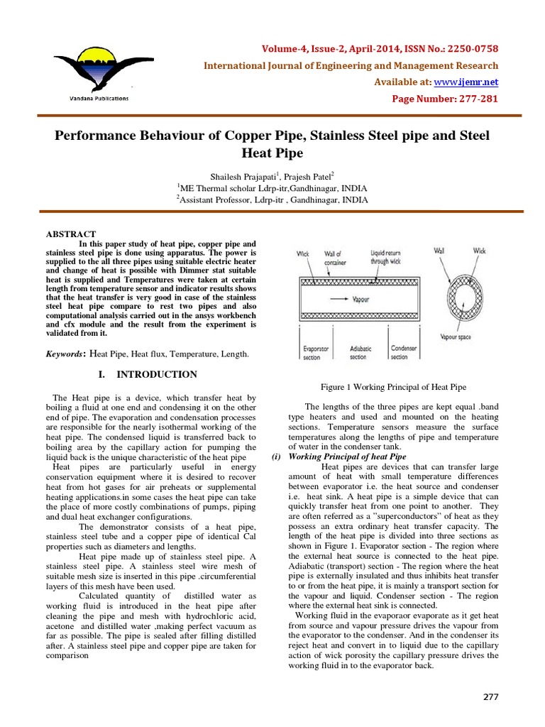 Heat Pipe Paper | PDF | Heat | Heat Exchanger
