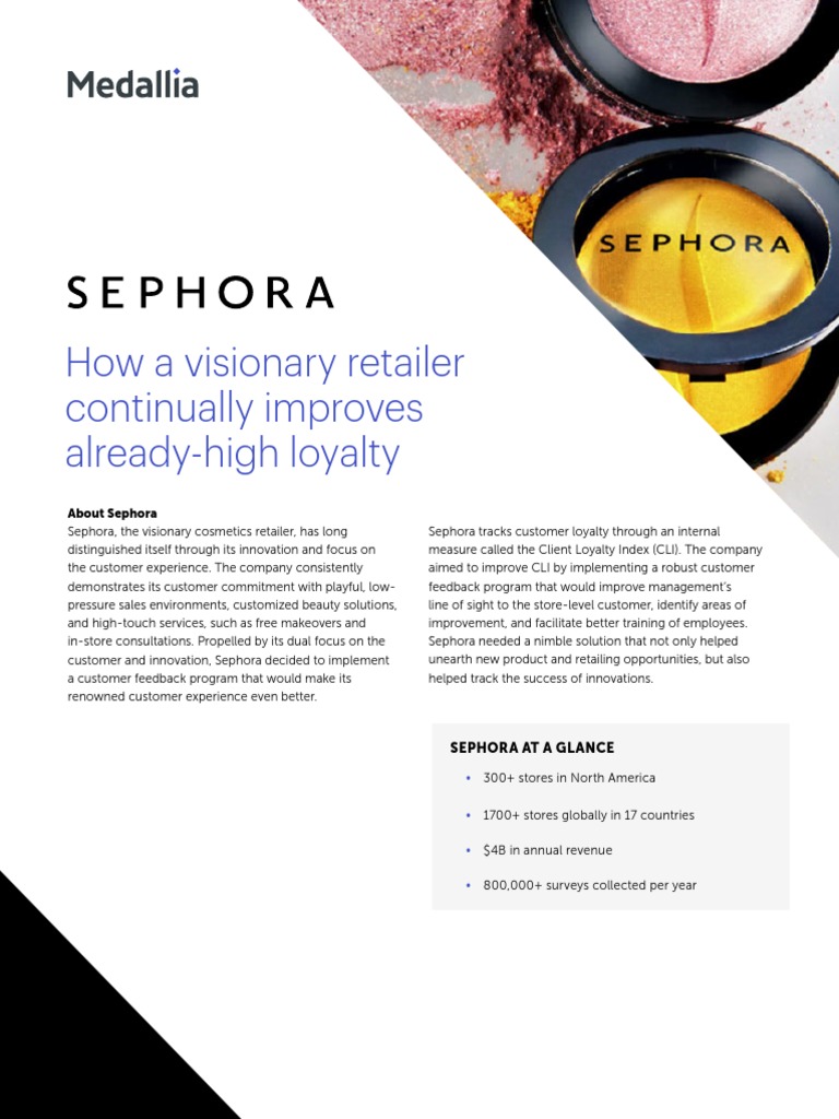 Medallia Sephora Case Study | Download Free PDF | Customer Experience | Retail