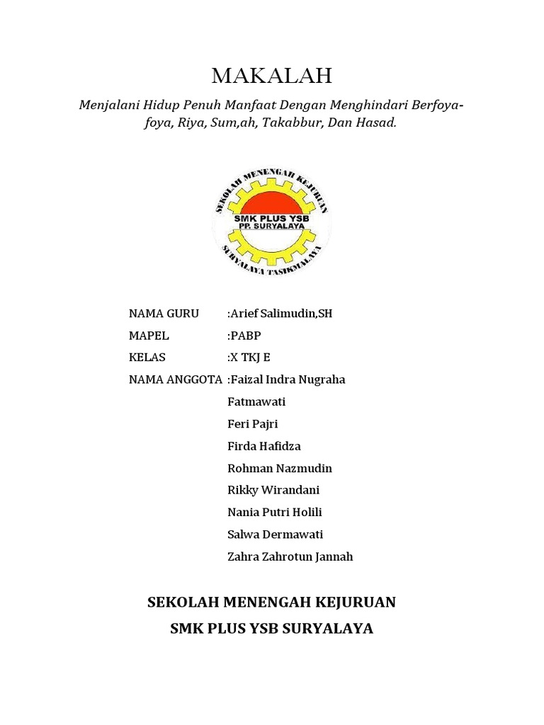 Makalah Bab 3 Pabp X TKJ e | PDF | Pengembangan Diri | Agama ...