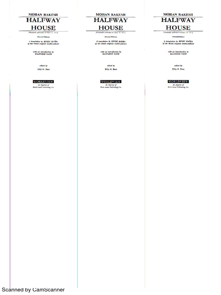 Halfway House by Mohan Rakesh PDF Free | PDF