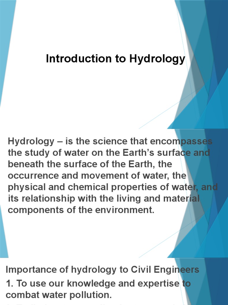 Hydrology Lesson 1 | PDF | Water | Water Cycle
