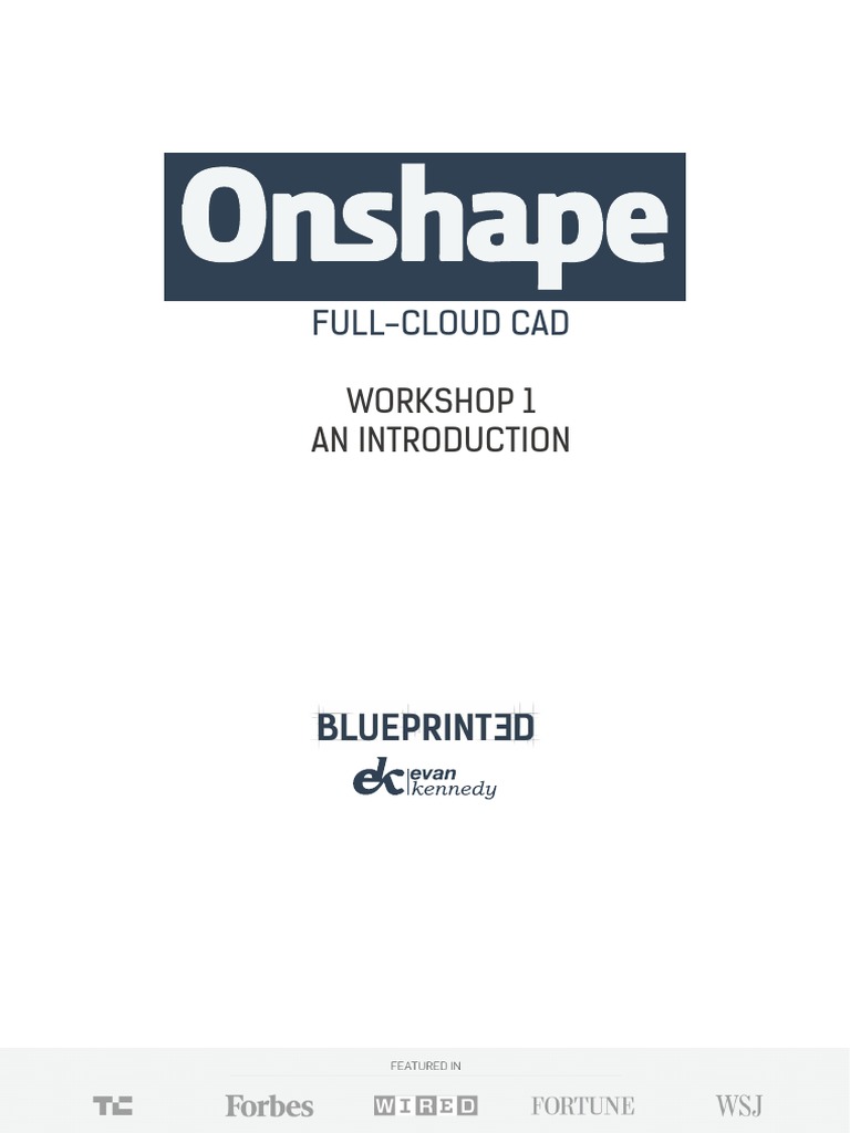 Onshape Workshop 1 Booklet | PDF | Computer File | Computer Aided Design