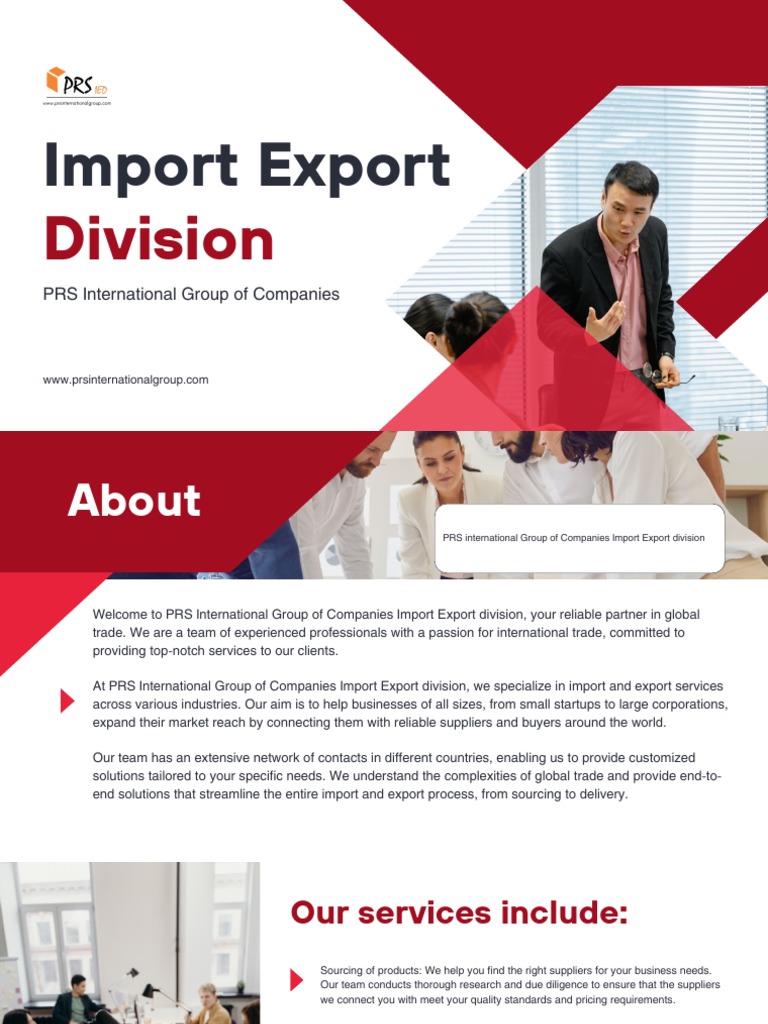 Import Export Division-1 | PDF | Supply Chain | Exports