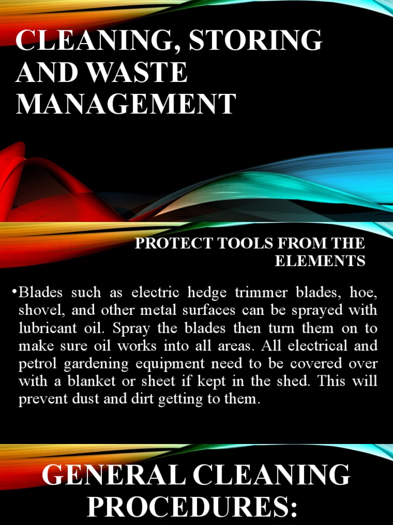Cleaning and Waste Management Guidelines | PDF