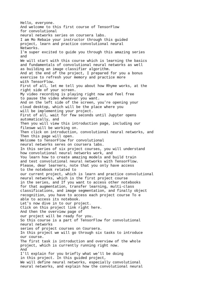 Introduction And Overview Of The Project Transcript Pdf 8601