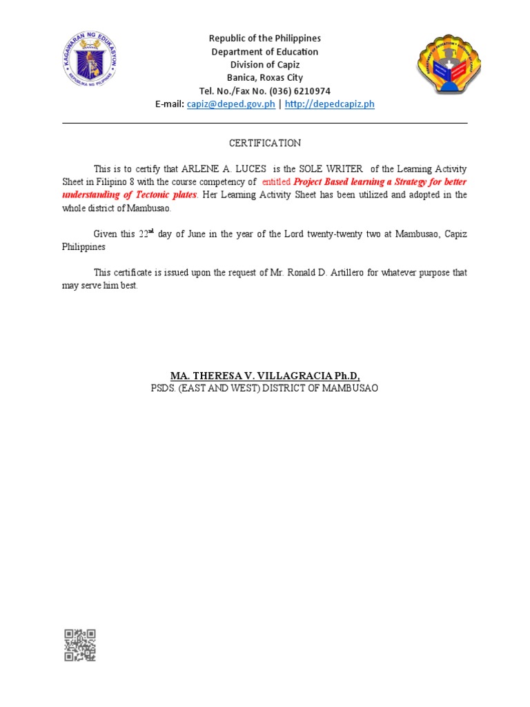 Capiz@deped Gov PH | PDF