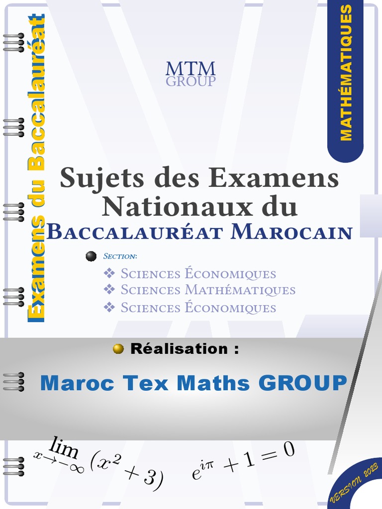 Sujets Des Examens Nationaux Du: Baccalauréat Marocain | PDF