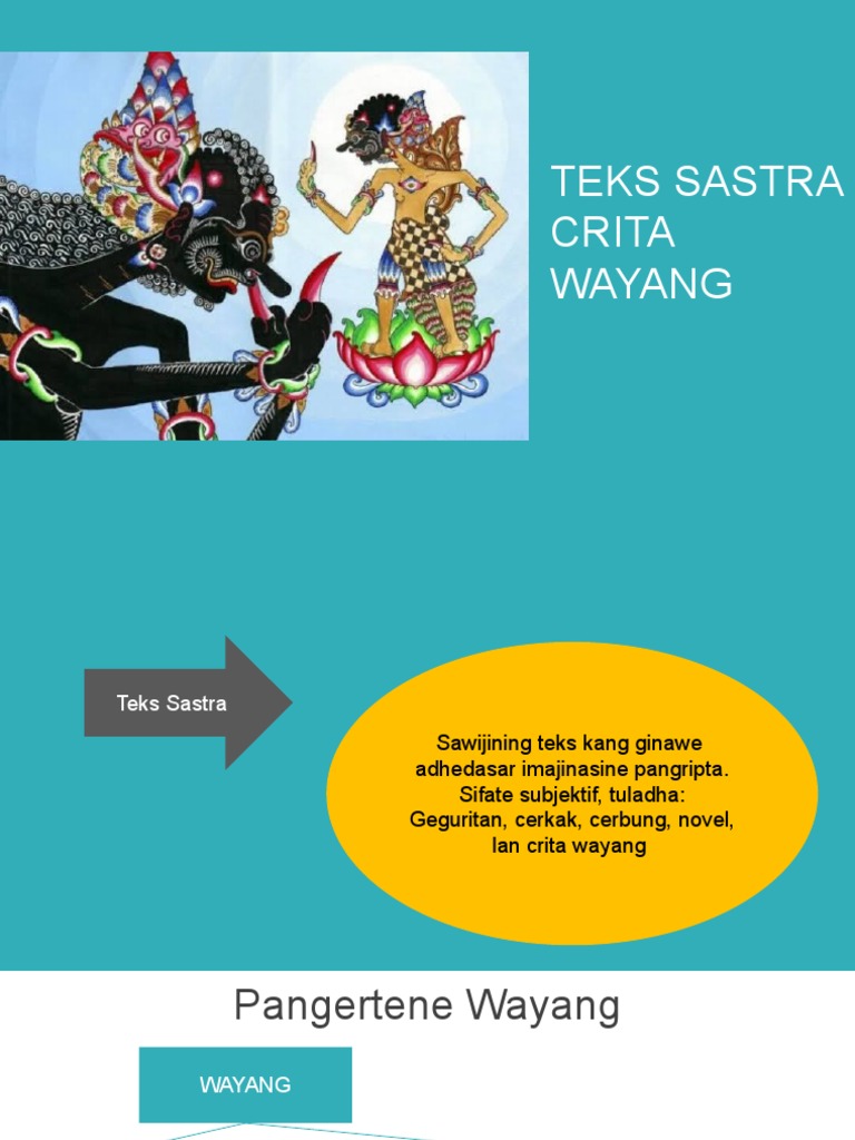 Teks Sastra Crita Wayang | PDF | Artistic Techniques | Design