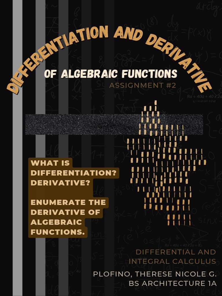 Math11.Differentiation and Derivative of of Algebraic Functions | PDF | Derivative | Function ...