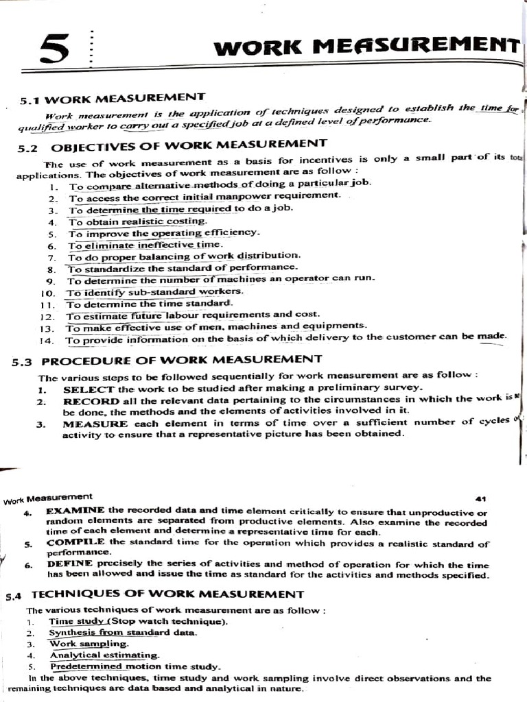 Work Measurement IM | PDF