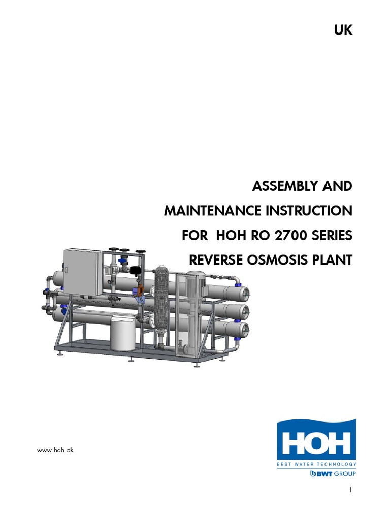 Installation, Operation, and Maintenance Instructions for HOH RO 2700 ...