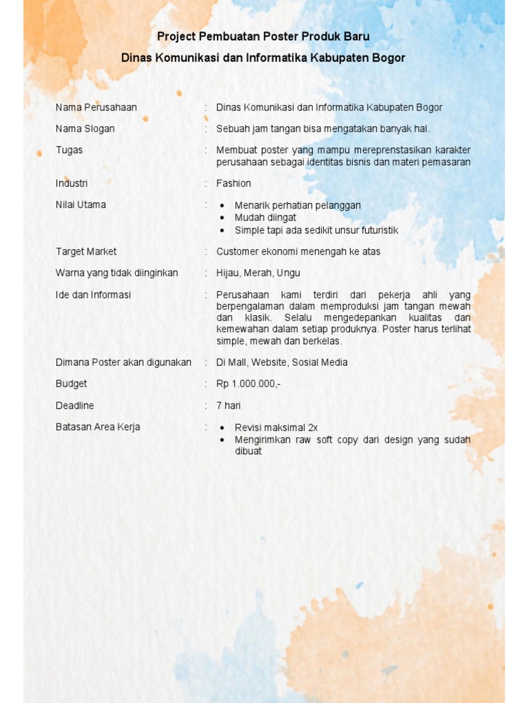 Design Brief Poster | PDF