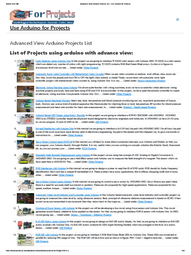 Advanced View Arduino Projects List - Use Arduino For Projects-4 ...