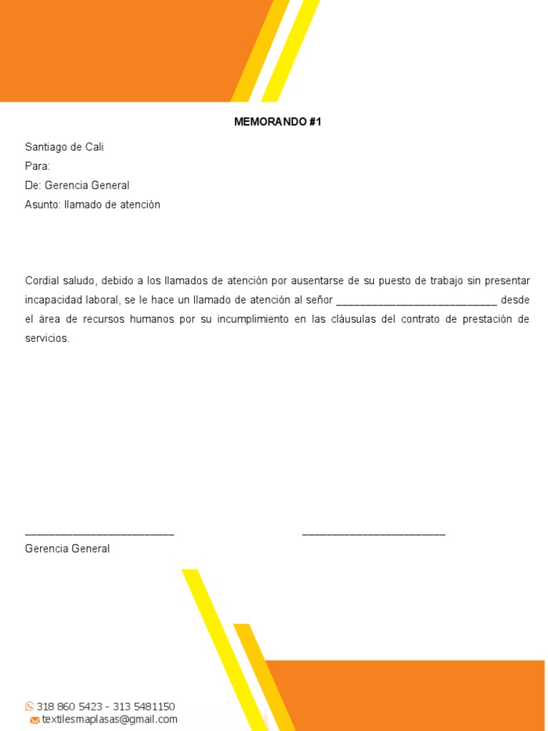 Ejemplo Memorando | PDF