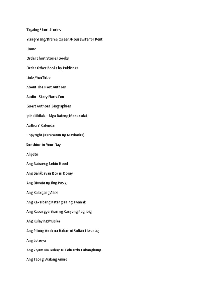 Tagalog Short S-WPS Office | PDF