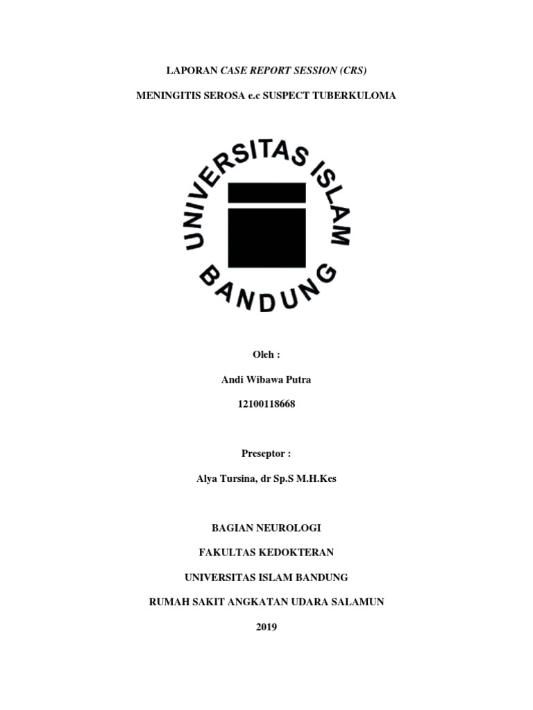 Lap CRS - Meningitis TB - Andi Wibawa Putra | PDF
