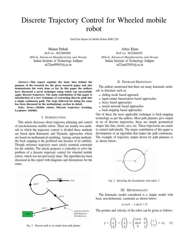 IEEE Conference Template | PDF | Kinematics | Applied Mathematics