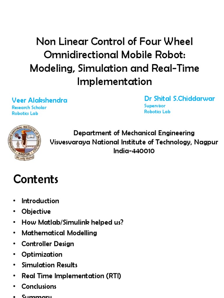 Non Linear Control of Four Wheel Omnidirectional Mobile Robot Modeling ...