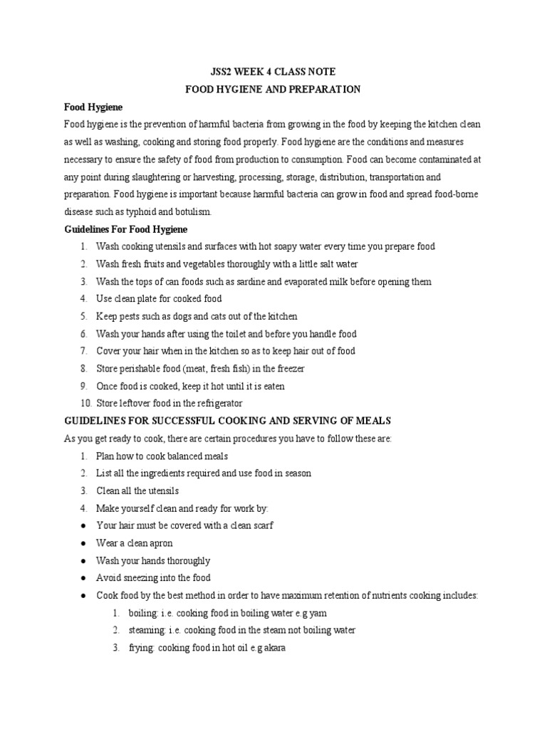 JSS2 Week 4 Class Note | PDF