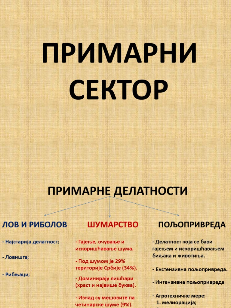 Primarni Sektor | PDF