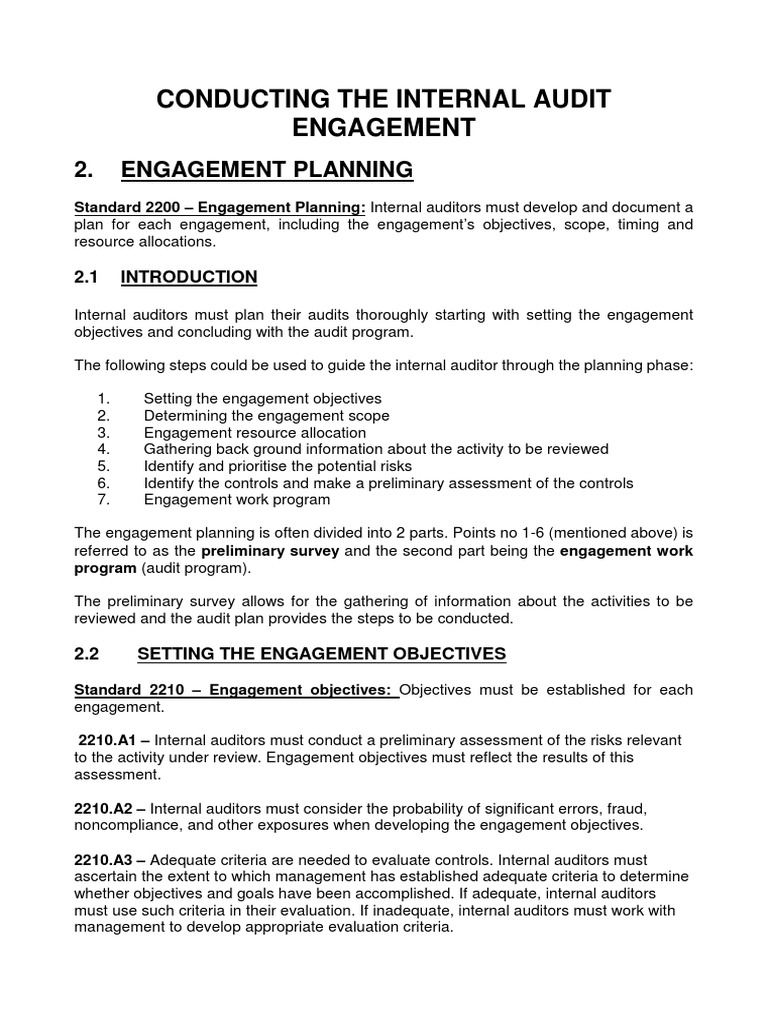 INTERNAL AUDIT ENGAGEMENT part 2 | PDF | Internal Audit | Audit